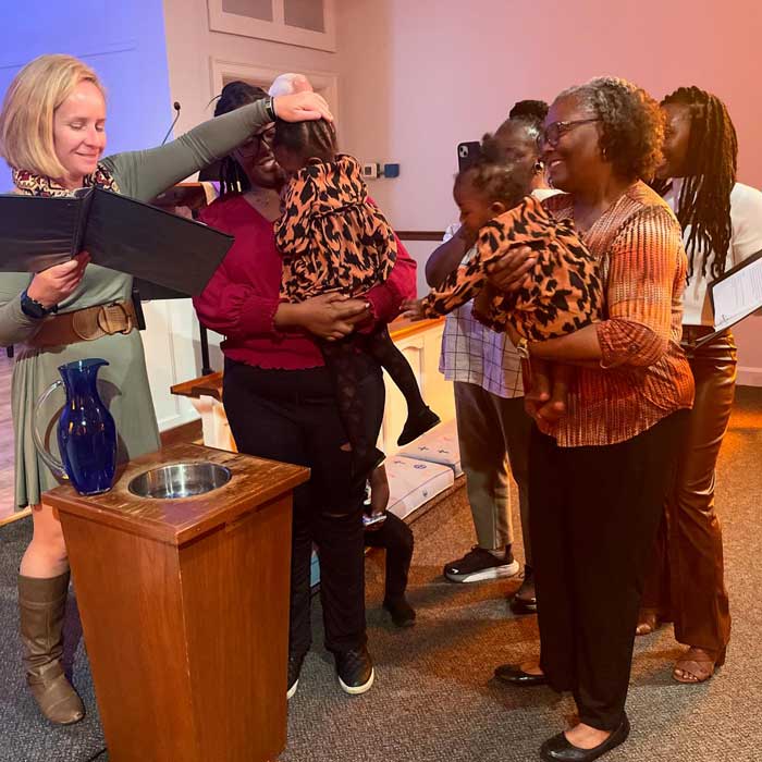 Baptism of Keyani and Kamora Bean at Glendale UMC - Nashville