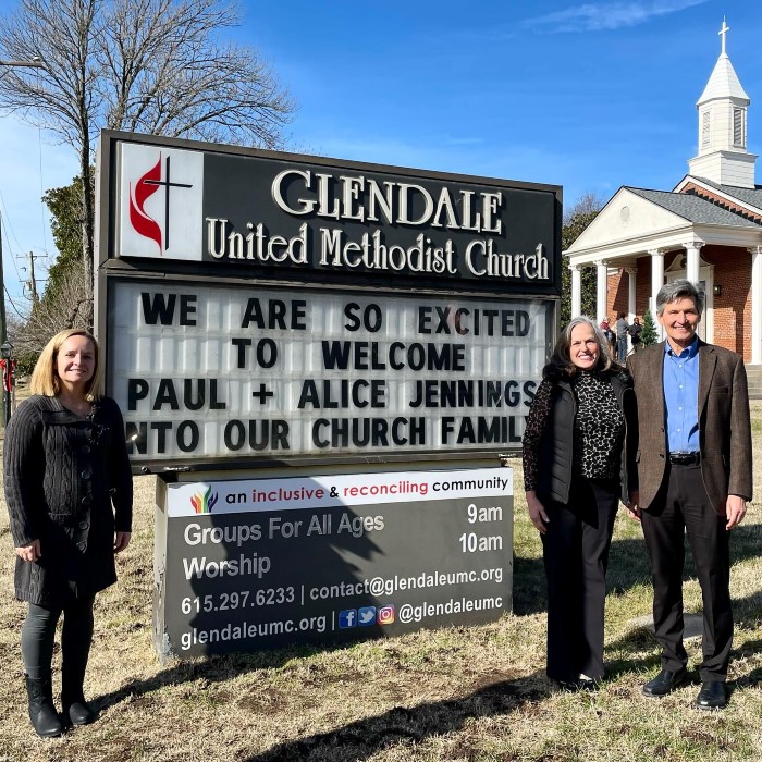 Paul and Alice Jennings Join Glendale UMC - Nashville